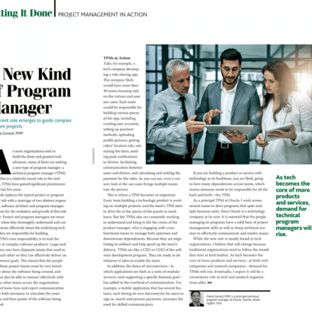 Technical Program Management | Mario Gerard